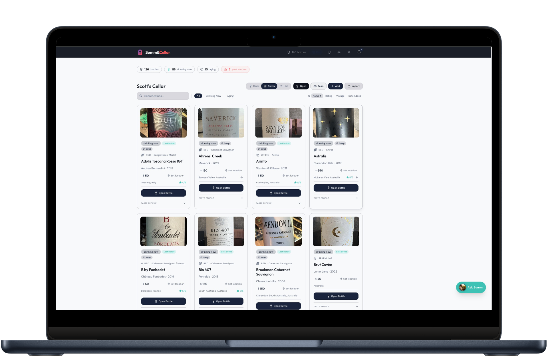 Somm&Cellar | The AI Wine Cellar & Sommelier App