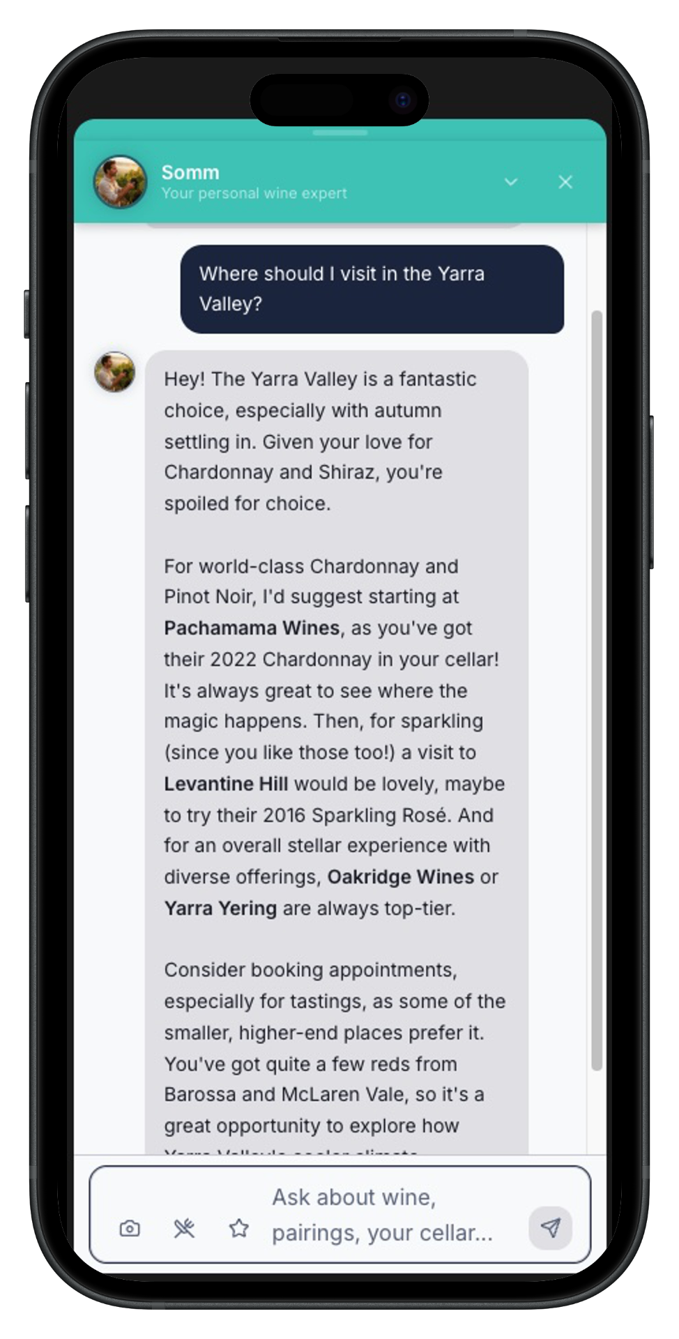 Somm&Cellar | The AI Wine Cellar & Sommelier App